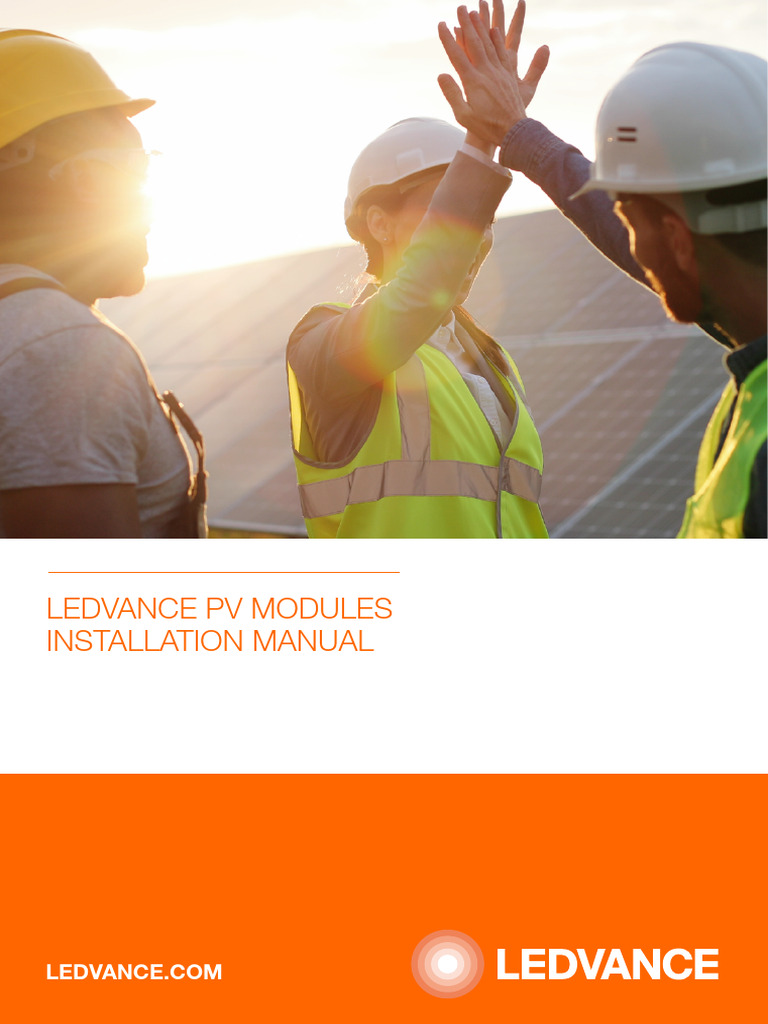 LEDVANCE PV Modules Installation Guide | PDF | Solar Panel | Direct Current
