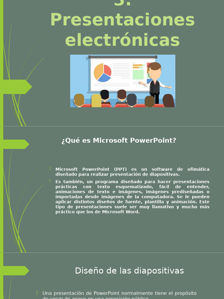 Presentaciones electronicas | PDF | Microsoft PowerPoint | Software