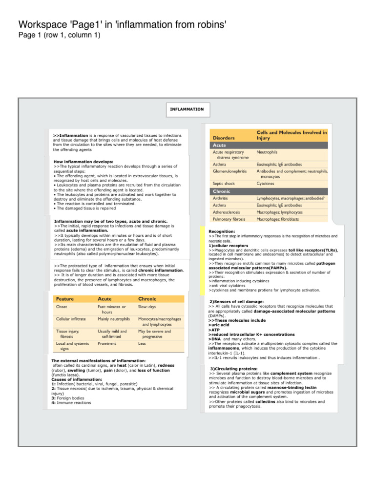 Inflammation From Robins - LT | PDF | Inflammation | Complement System