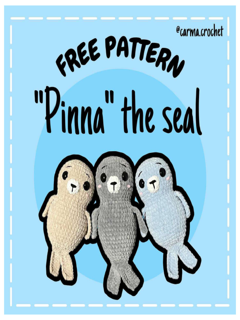 Plush Grey Seal Colly PDF Amigurumi Pattern 1 | PDF
