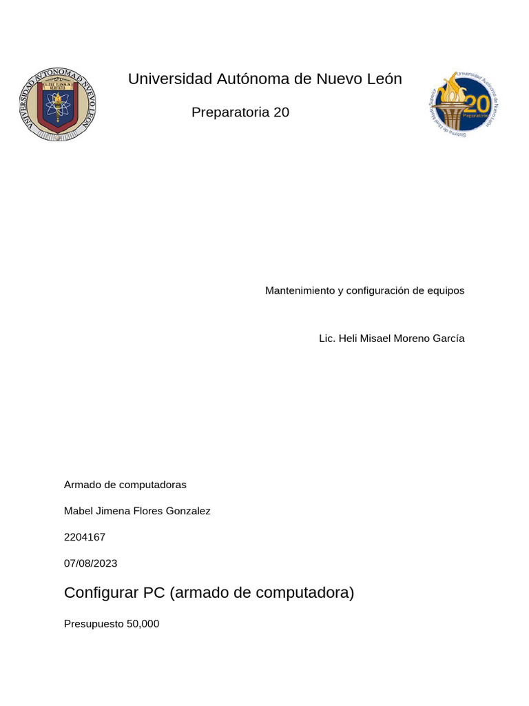 Armado de Computadoras - MJFG | PDF