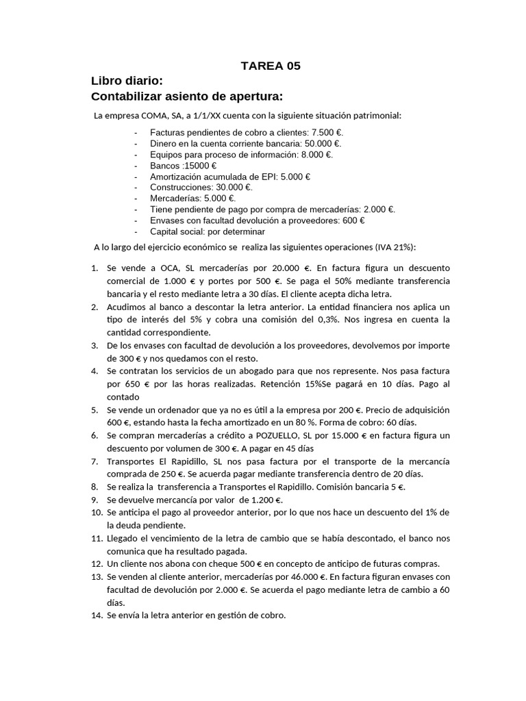 TAREA 05 PIAC | PDF | Bancos | Factura