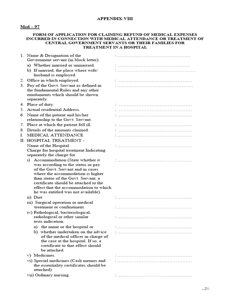Medical Claim Form Complete | PDF | Hospital | Patient