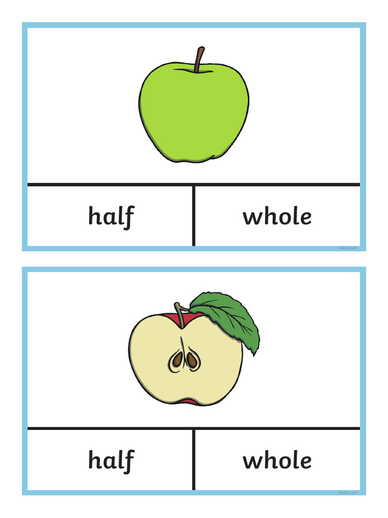 Inclusion Whole and Half Flash Cards | PDF | History