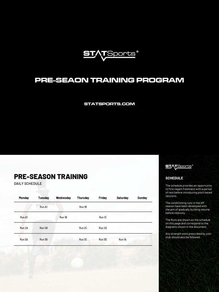 Statsports Pre Season Plan | PDF
