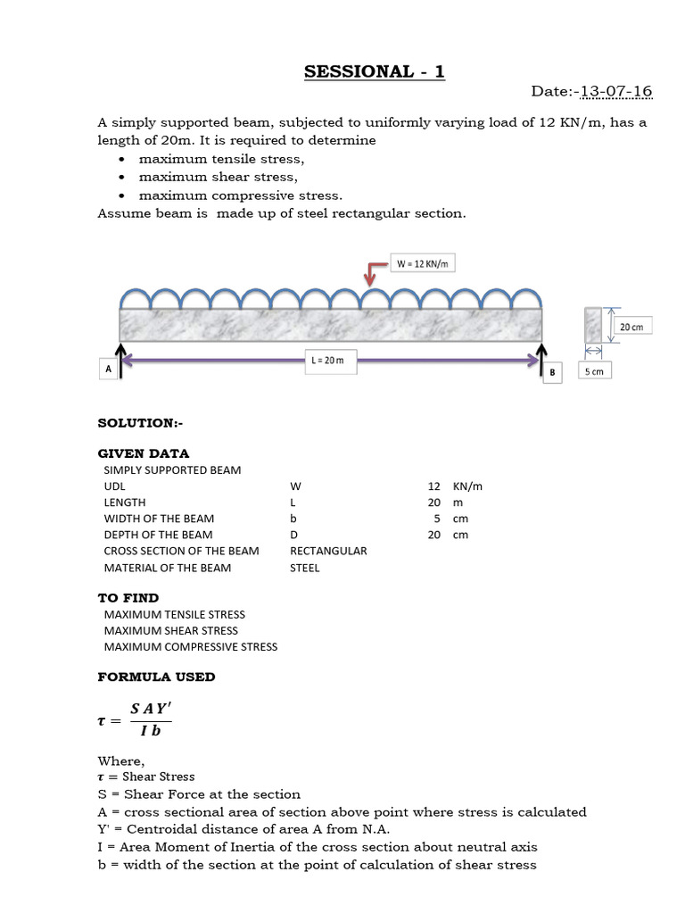 Sessional - 1: Date:-13-07-16 | PDF