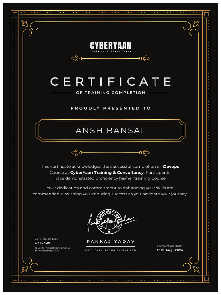 Ansh Bansal (Dev) | PDF