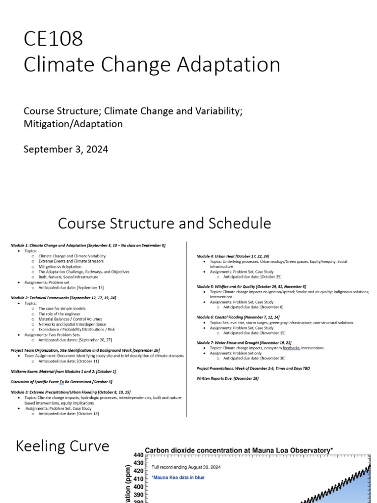 1 - Foundations of Climate Change and Adaptation - Deck 1 | PDF | Climate Change | Greenhouse Gas