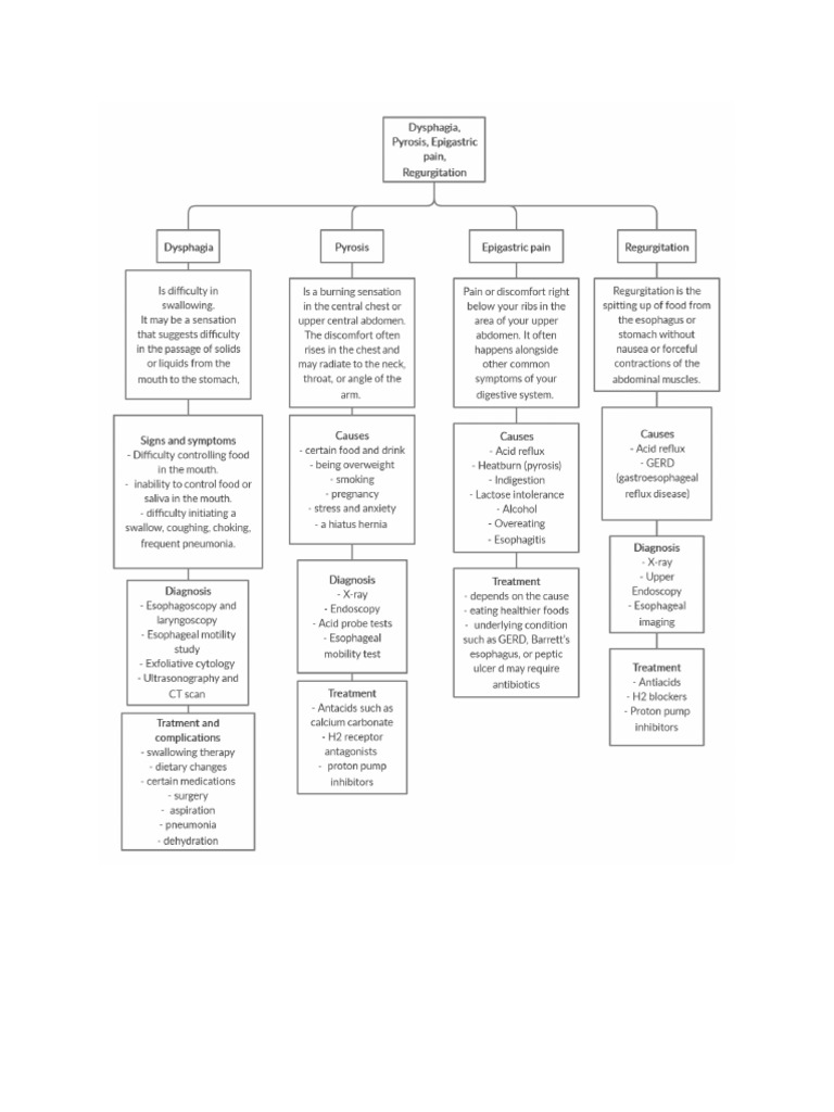 Dysphagia, Pyrosis, Epigastric Pain, Regurgitation | PDF