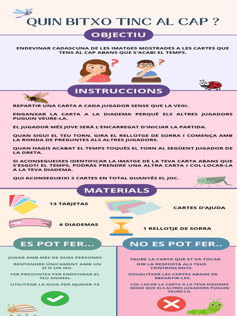 iNSTRUCCIONES HEDBANZ | PDF