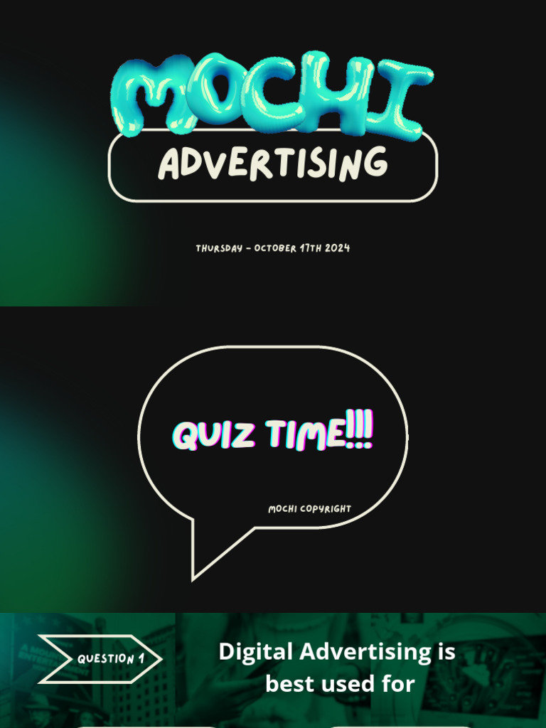 Mochi - Advertising | PDF | Advertising | Program Optimization