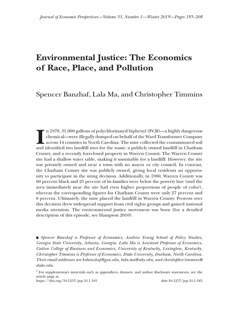Environmental Justice and Pollution Disparities | PDF | Social Science