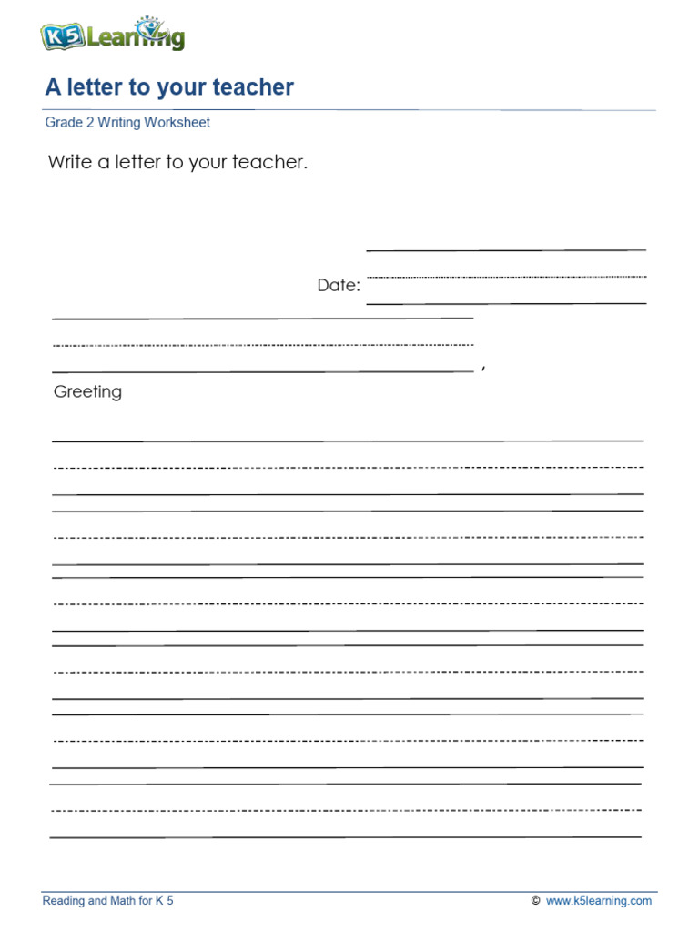 Grade 2 Letter Writing HTX | PDF