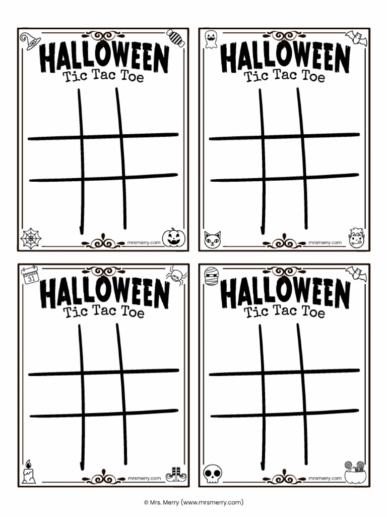 Halloween Tic Tac Toe - Mrs Merry | PDF