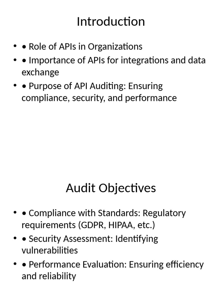 API Audit Refined Presentation | PDF