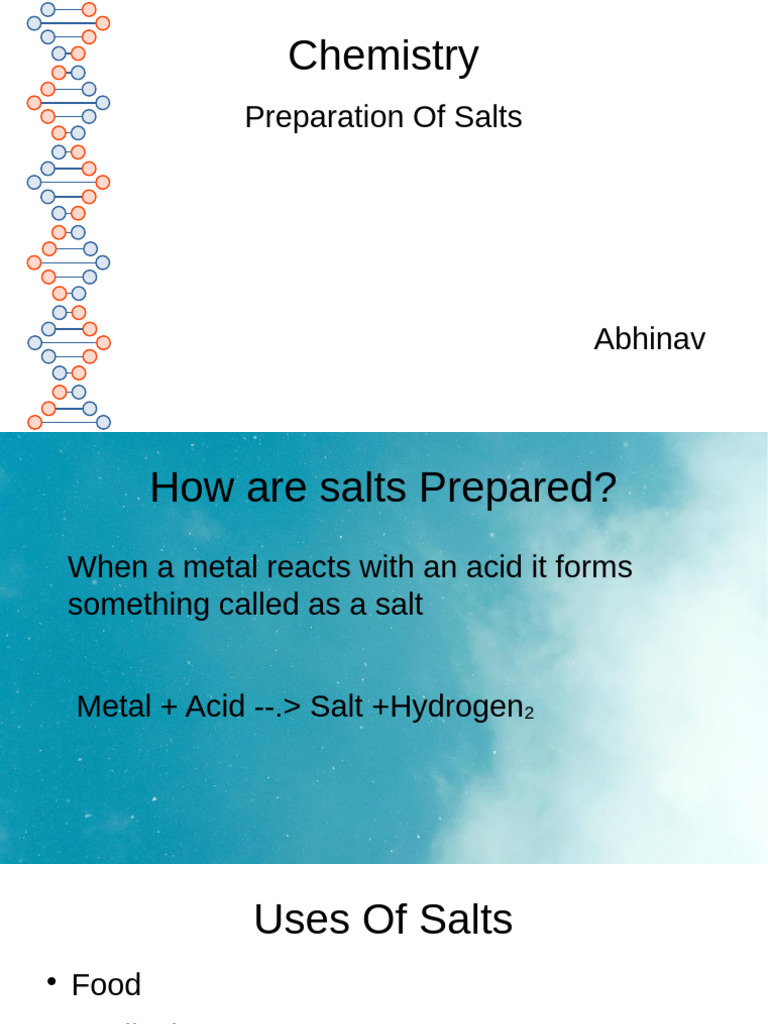 How to Prepare Salts in Chemistry | PDF | Cooking, Food & Wine ...