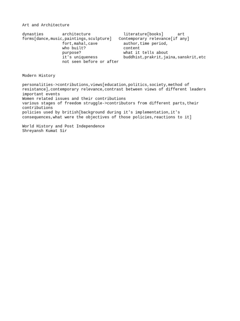 History Note Making | PDF