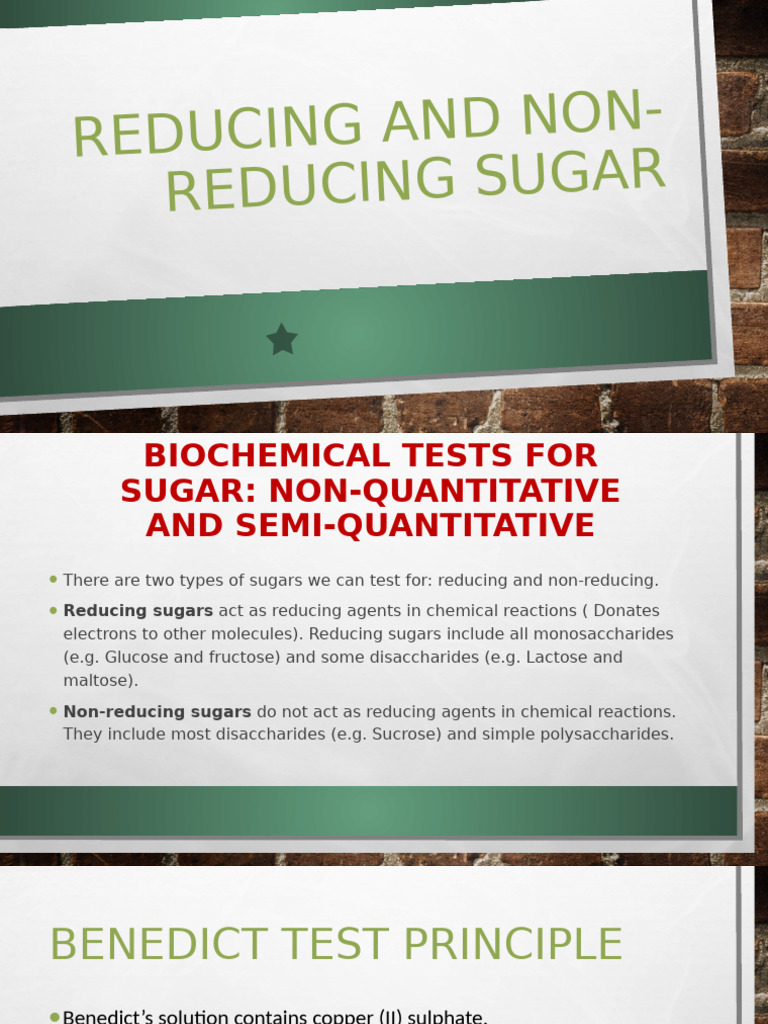 Reducing and Non-reducing Sugar | PDF | Carbohydrates | Chemistry