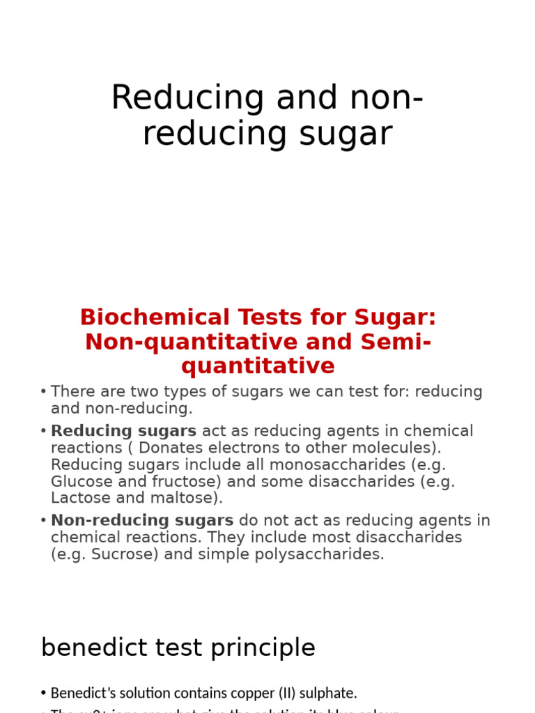 Reducing and Non-Reducing Sugar 2 | PDF | Carbohydrates | Chemistry