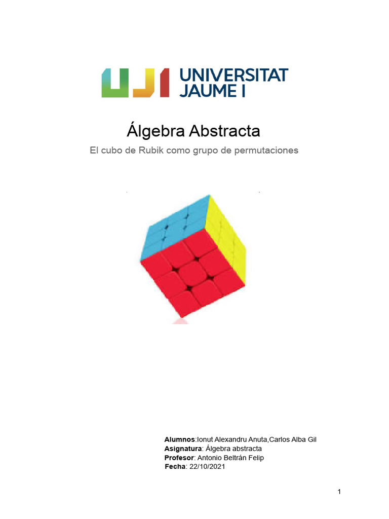 Cubo de Rubik | PDF | Permutación | Matemáticas