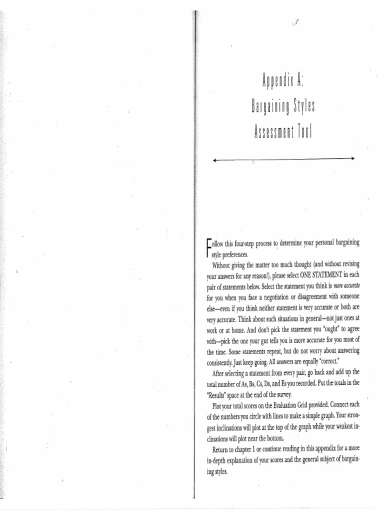 Bargaining-Style-Assessment-Tool-(Complete-this-survey) | PDF
