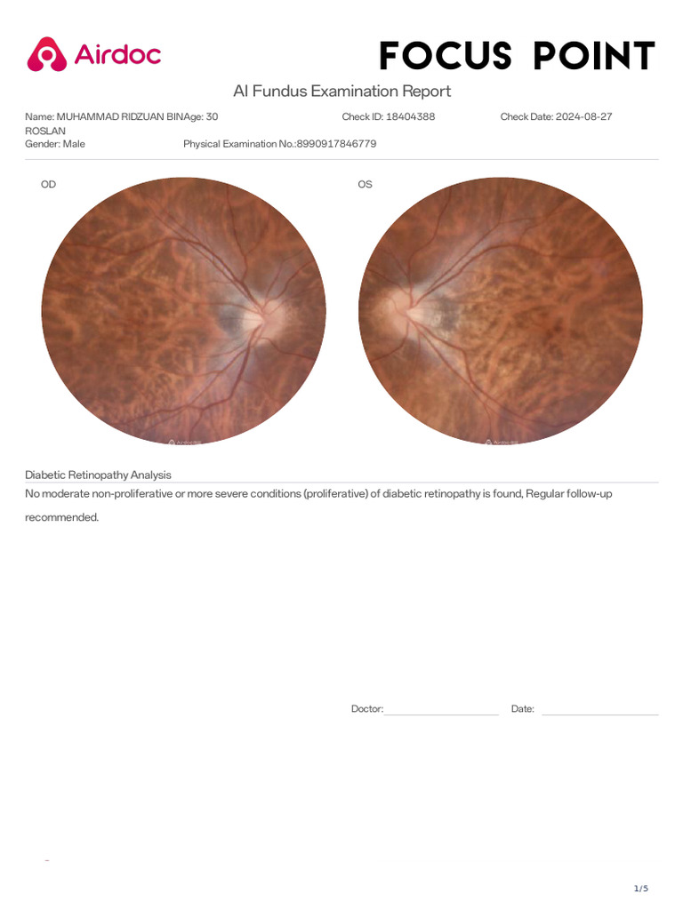 AI Eye Health Report | PDF | Retina | Eye