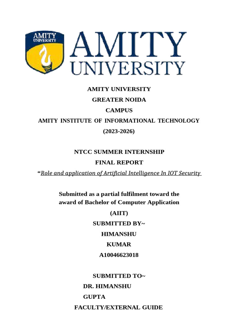 The Final Report NTCC (1) Piyush Kirtnya | PDF | Technology & Engineering