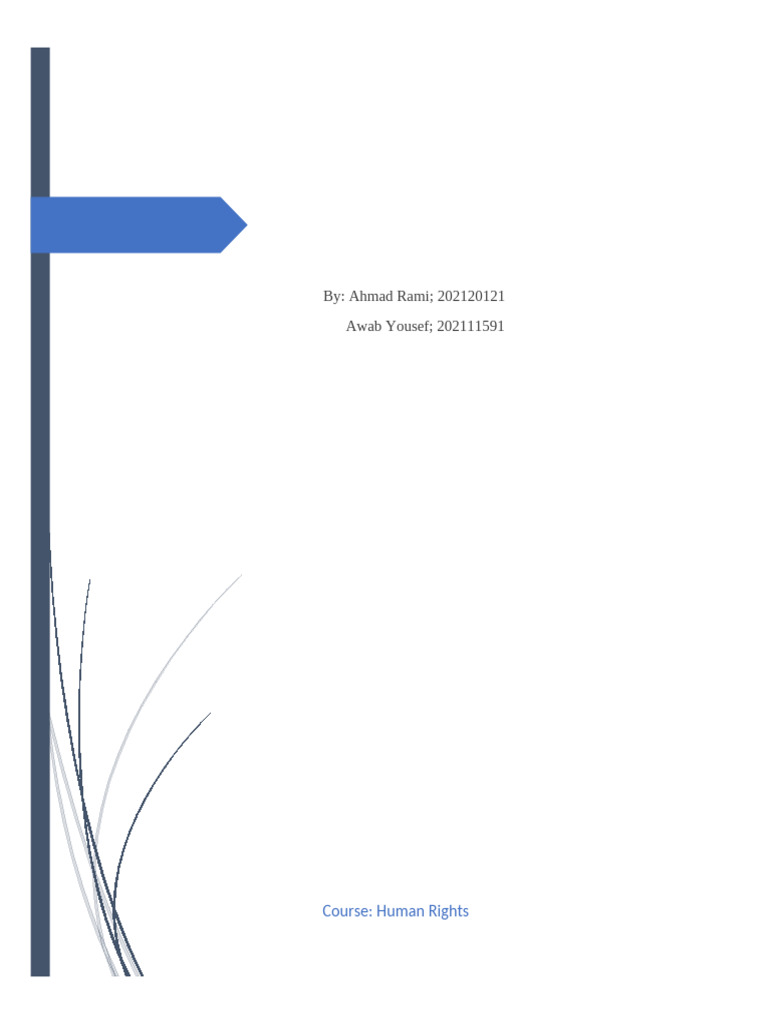 Human Rights Assignment by Ahmad Rami & Awab Yousef | PDF | Disability ...