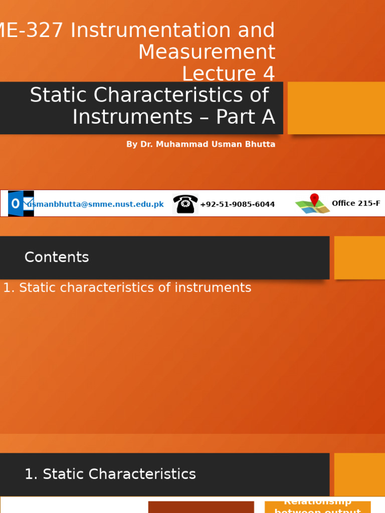 Lecture 4 - Static Characteristics of Instruments - Part A | PDF | Accuracy And Precision ...