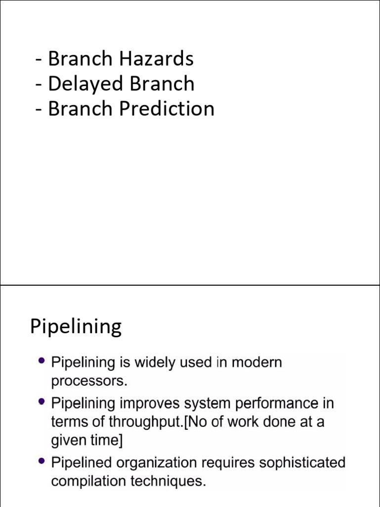 06 - Branch Prediction Logic Notes Upload | PDF | Central Processing ...