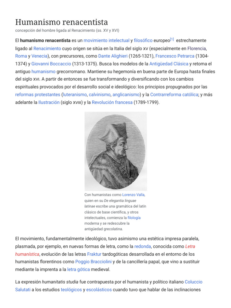 Humanismo renacentista - Wikipedia, la enciclopedia libre | PDF