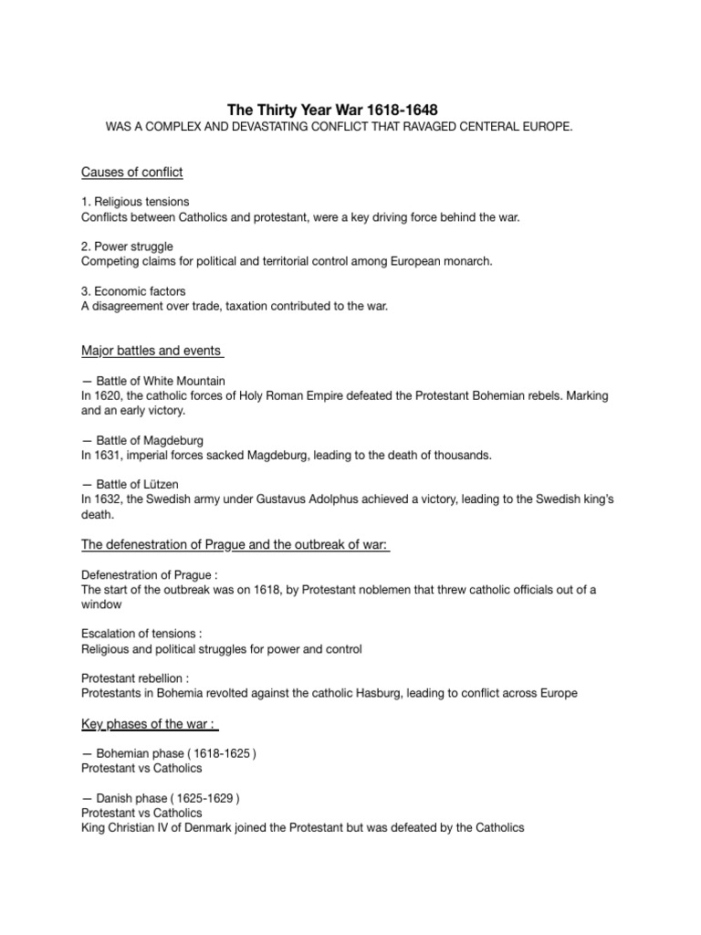 The Thirty Year War | PDF | Holy Roman Empire | Former Monarchies Of Europe