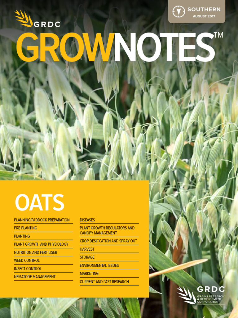 GRDC Oats | PDF | Crop Rotation | Oat