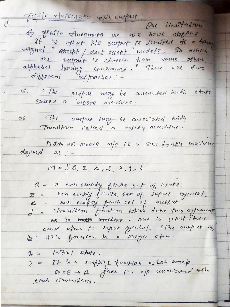 Melay and Moore Machine | PDF