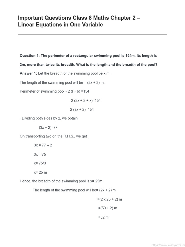 important-questions-class-8-maths-chapter-2 | PDF | Triangle | Numbers