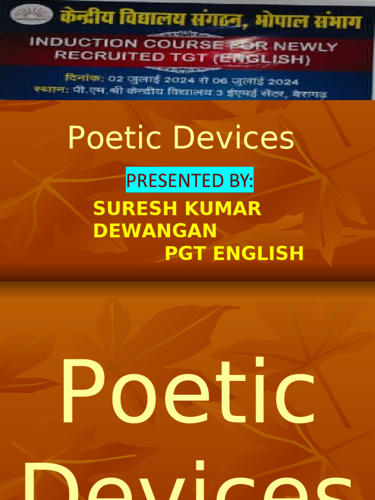 Poetic Devices | PDF | Poetry | Rhyme