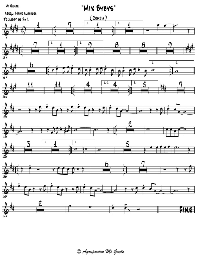 Mi Gente-Mix Bybys - Trumpet in BB 1 | PDF