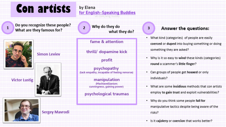 Understanding Con Artists and Their Tactics | PDF