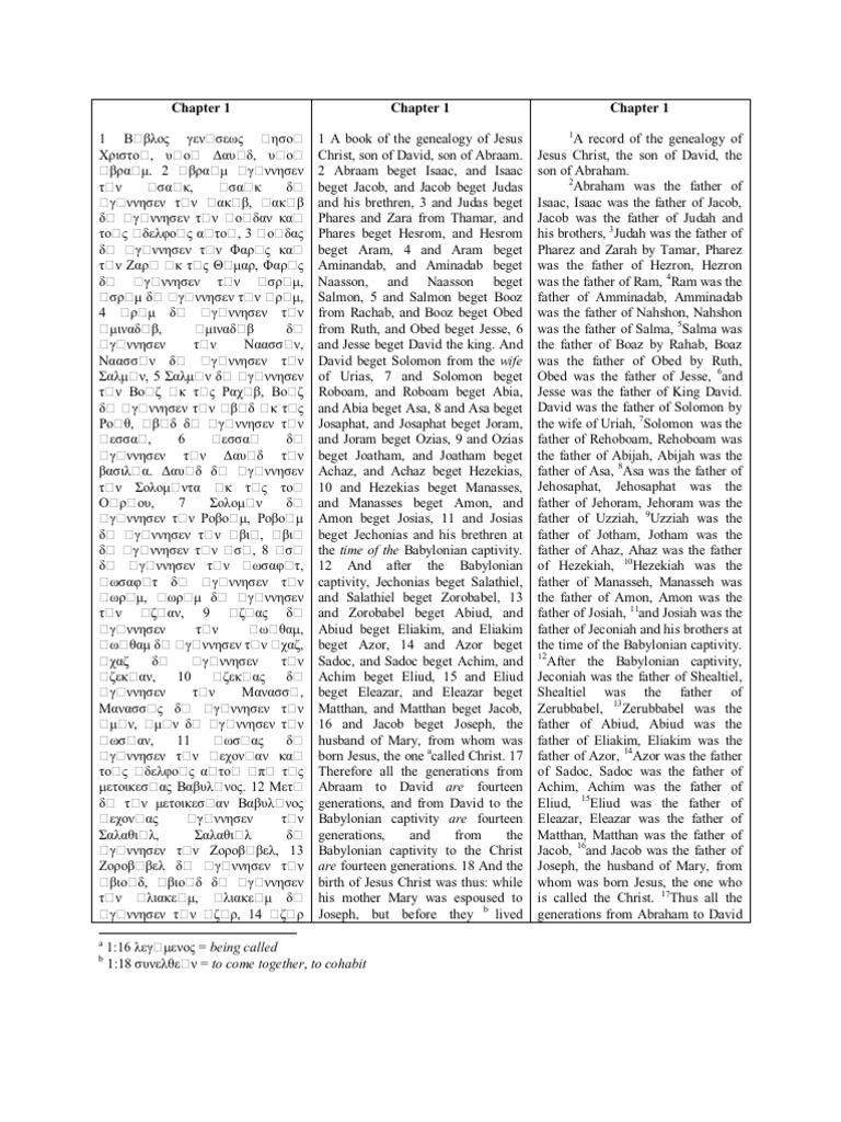 Matthew Chapter 1 | PDF | Ancient Jews | Hebrew Bible