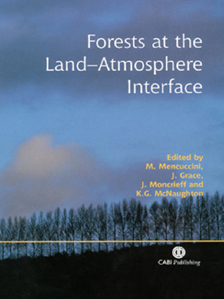 Forests at The Land-Atmosphere Interface | PDF | Stoma | Meteorology