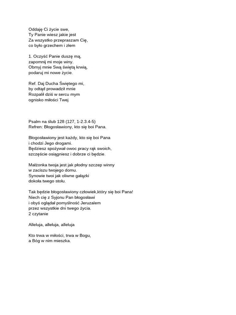 Teksty Ślub | PDF