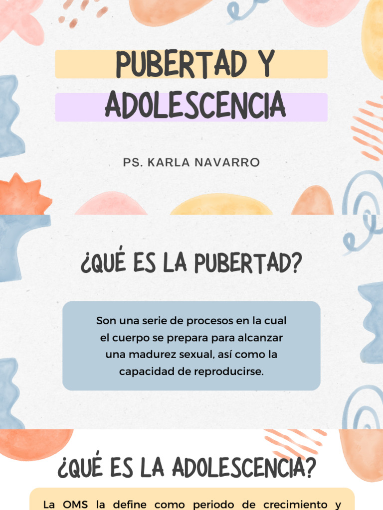 Pubertad y adolescencia secundaria clase. | PDF | Adolescencia | Pubertad
