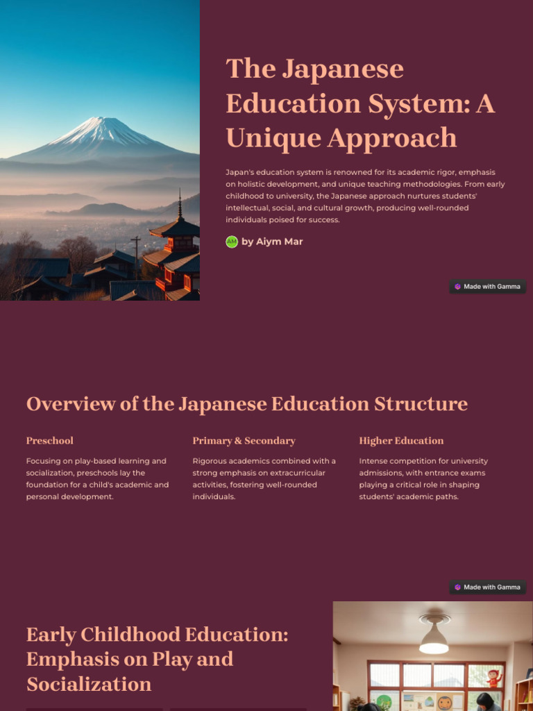 The Japanese Education System A Unique Approach | PDF | Preschool ...