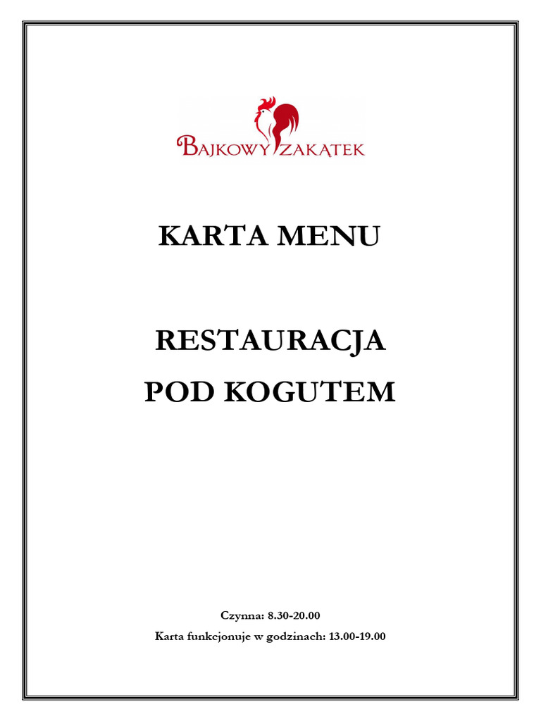 Karta-Menu-2023 | PDF