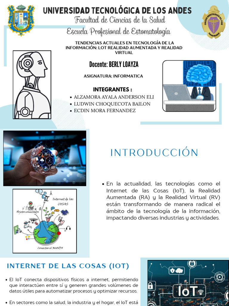 Infromatica Pdf Realidad Virtual Internet De Las Cosas