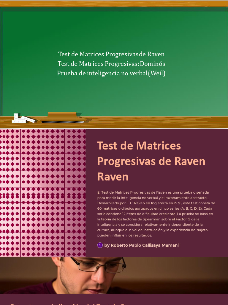 Test de Matrices Progresivas de Raven Domino Weil | PDF | Inteligencia ...