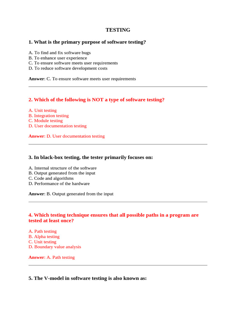 01 Testing ~ Chatgpt | PDF | Software Testing | Unit Testing