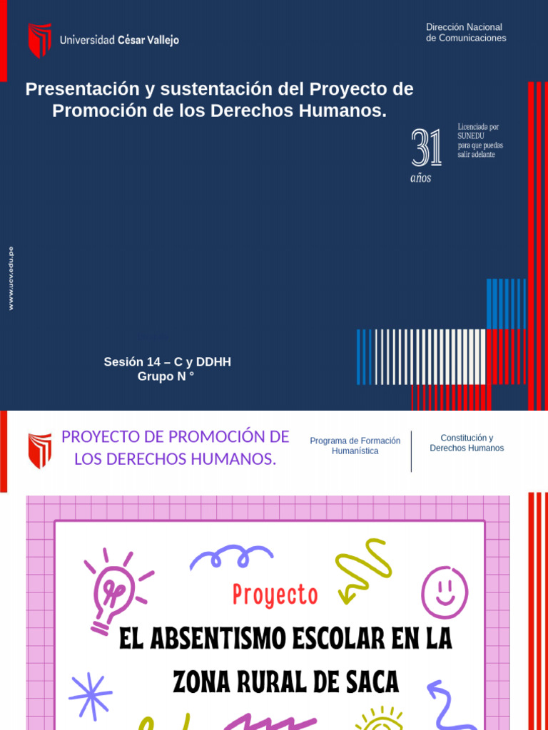 Sustentar Proyecto DDHH | PDF | Escuelas | Humanidades