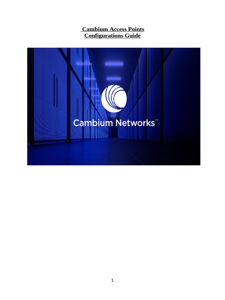 User Guide For Cambium Devices (AutoRecovered) | PDF | Wi Fi | Wireless ...