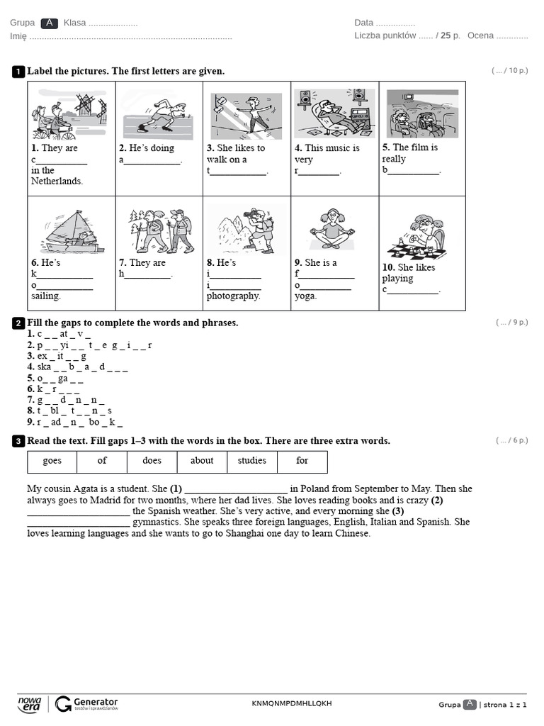 Unit 1 Short Test A Vocabulary 1 Test | PDF | Applied Linguistics ...
